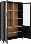 Goossens Vitrinekast Roel, 2 Glasdeuren 2 Dichte Deuren, 205 Cm Hoog ...