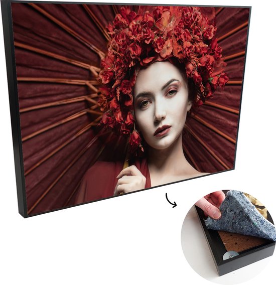Vrouw - Rood - Portret - Paraplu | bol.com