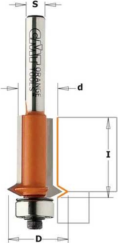 CMT - Frees voor uitlopen en V-groeven met geleidelager, HW - Frees ...