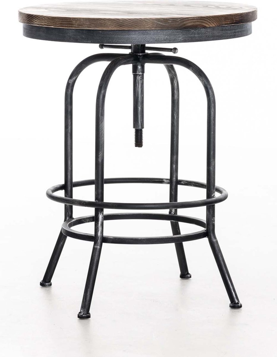 Statafel retro - In hoogte verstelbaar - Rond - Bartafel voor Binnen & Buiten - Metaal... | bol.com