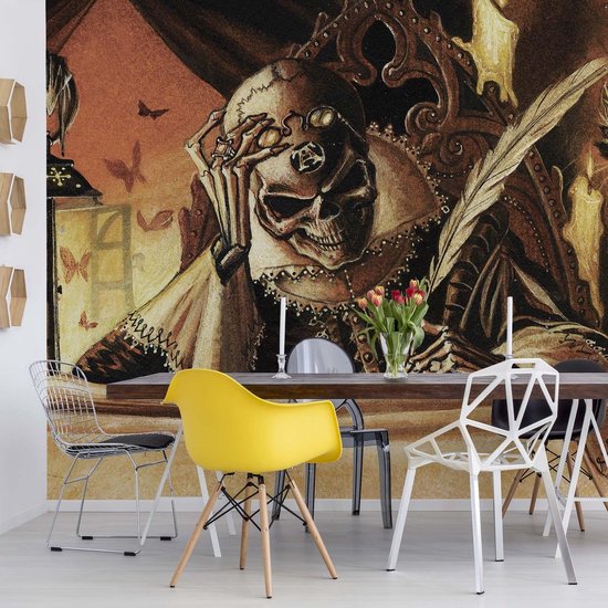 Fotobehang - Vlies Behang - Alchemy: Hi Res - Skull - Schedel - 312 x ...