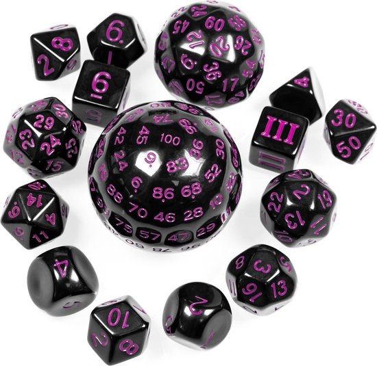 Genvi 15-delige Dobbelstenen Set | Paars | Dice set voor D&D | Unieke dice set | bol.com