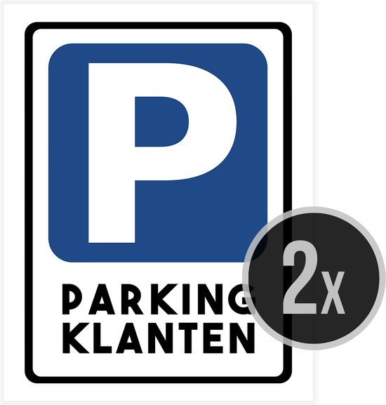 Pictogram/ sticker | "Parking klanten" | 19 x 25 cm | Klantenparking ...