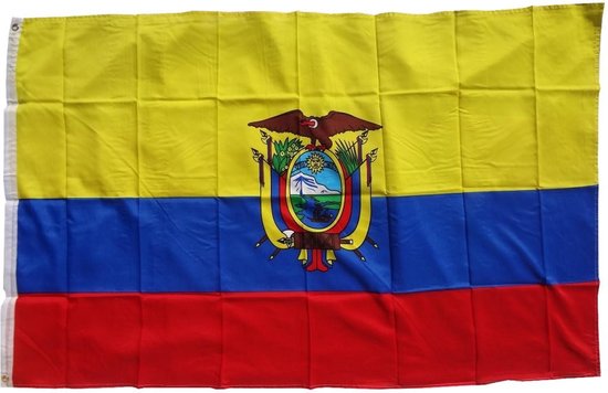 Vlag Ecuador 90 x 150 cm vlag met 2 oogjes 100 g/m² stofgewicht sisflag ...