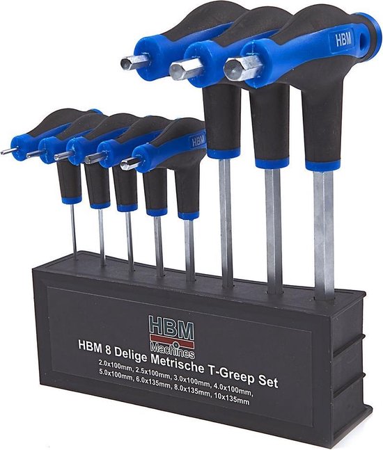 HBM 8 Delige Metrische T-Grepen Inbus Set | bol.com