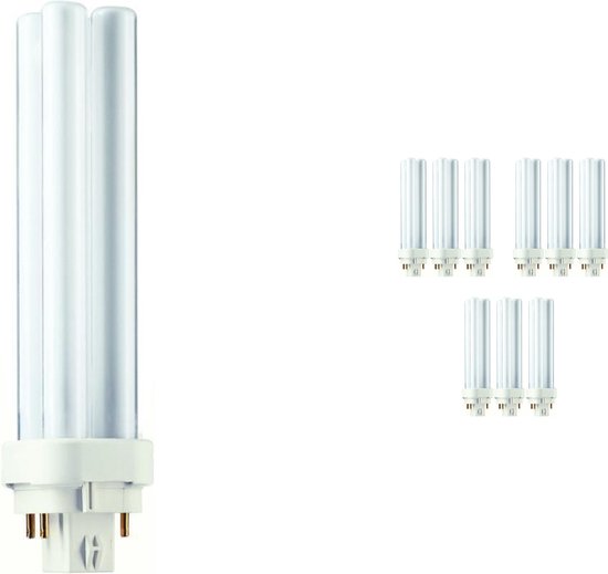 Voordeelpak 10x Philips PL-C 18W 840 4P (MASTER) | Koel Wit - 4-Pin | bol