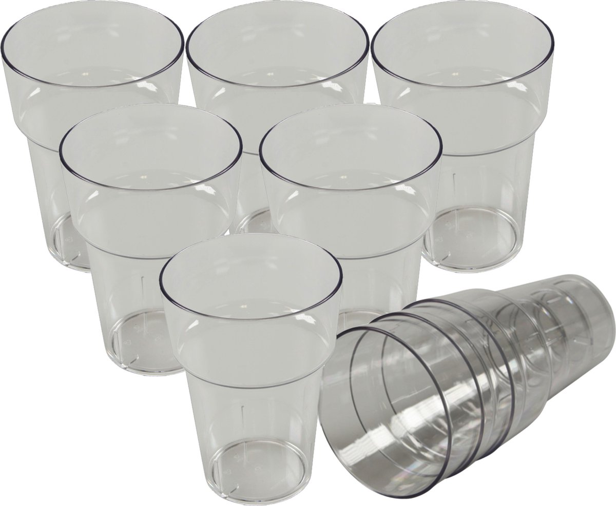 Depa bierglas - 12x - transparant - onbreekbaar kunststof - 280 ml - Camping/feest... | bol.com