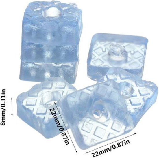 FSW-Products - 4 Stuks - Rubberen Voetjes - Onderzetters - Vierkant ...