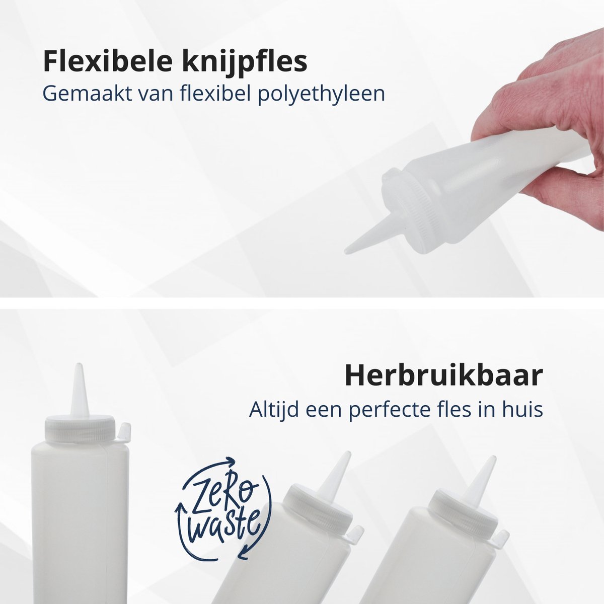 Veluw Dosing Bottle Squeeze Bottle Transparent - 350ml - Ø5.5x (H) 20 ...