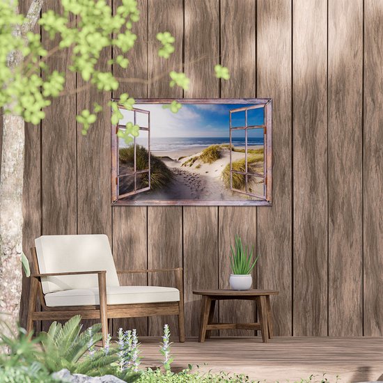Gards Tuinposter Doorkijk Strand en Duinen - 90x60 cm - Tuindoek ...