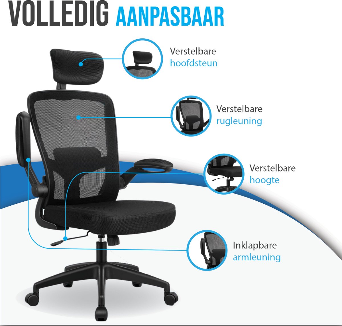 VAIVE Ergonomische Bureaustoel - Bureaustoelen - Office Chair - Voor ...