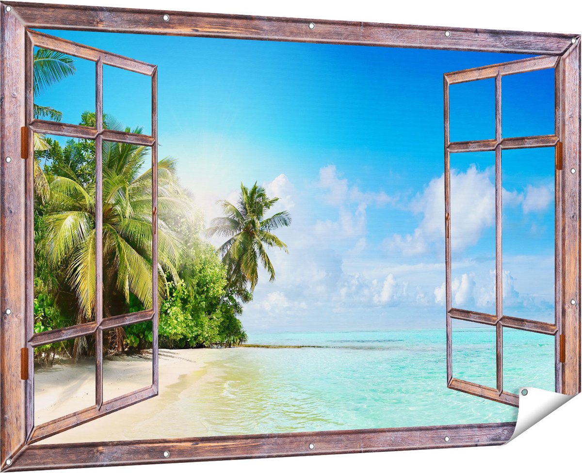 Gars Affiche de jardin Plage Tropicale Transparente à la Mer Bleue ...