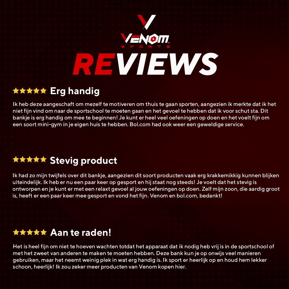 Venom Sports 4 in 1 multifunctionele trainingsbank - geschikt voor ...