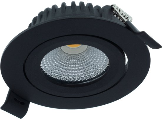 LED Dimbare inbouw spot 5W | Ø70mm | Zwart - 2700K - Warm wit (827 ...