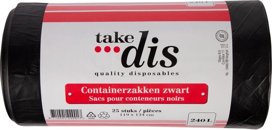 Containerzakken 240L - 25 stuks - 119 x 134 cm | bol