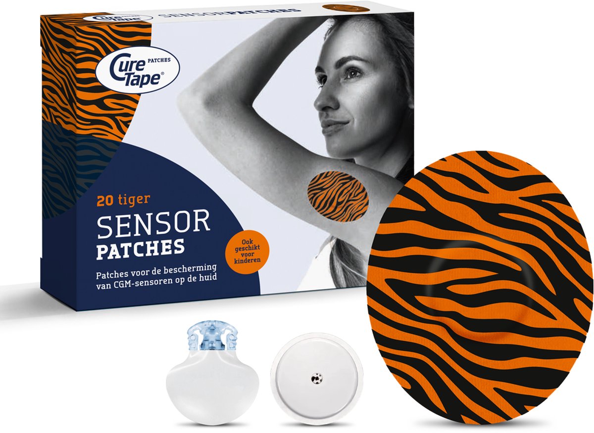 CureTape Patches ART - Sensor Pleisters - Tiger - Pleisters voor ...