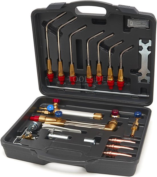 HBM gecombineerde lasbrander en snijbranderset 18-delig | bol