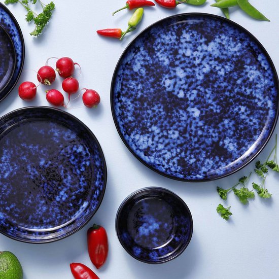 (6 stuks) BAMA BLUE - bord - Ø 27 cm - blauw | GGM Gastro | bol.com