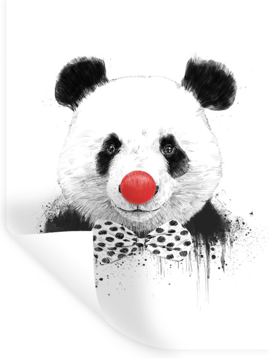 Muurstickers - Sticker Folie - Panda - Clown - Strik - Neus - Rood ...