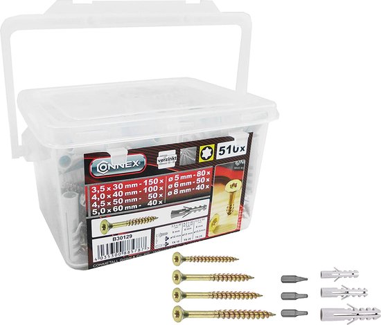 zelftappende schroeven-assortimentset / universal screw assortment box ...