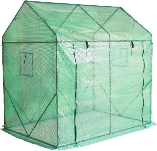 Yorbay Broeikas Kweekbak - Kweekkast Tuin - 200 x 140 x 200 cm - Groen ...