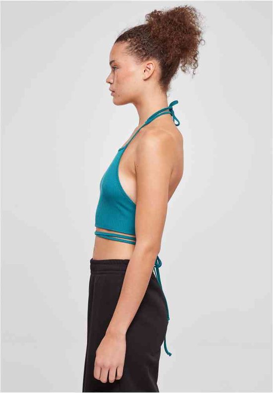 Urban Classics Crop top -4XL- Rib Trapeze Blauw | bol.com