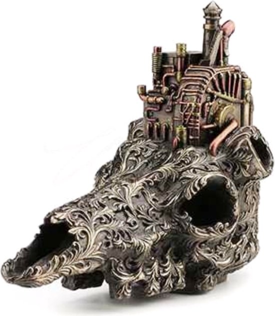 Veronese Design - Statue en bronze Steampunk Machinarium Bull Skull | bol