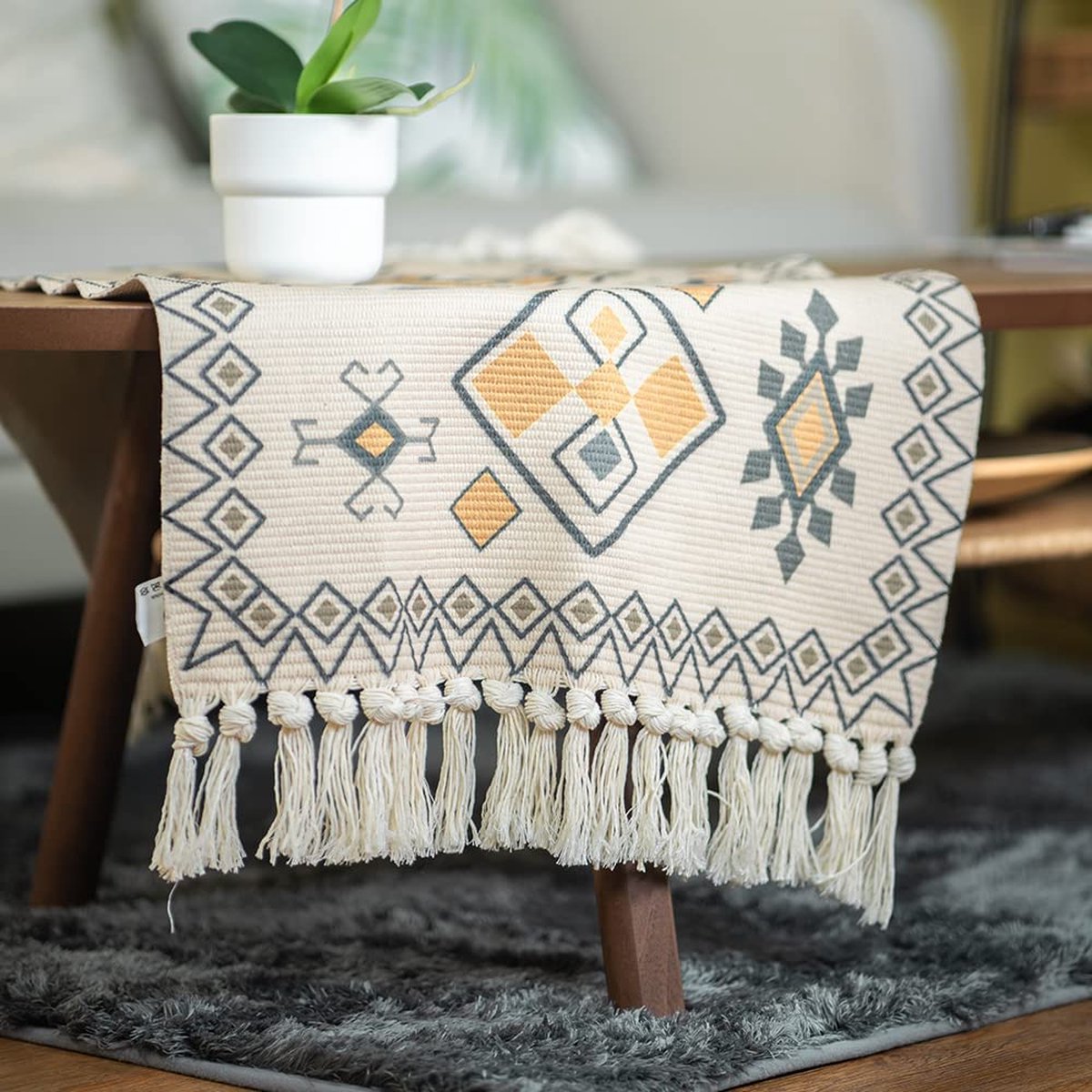 Aucuda Badkamertapijt, boho, badmat, 60 x 90 cm, wasbaar, Boheemse ...