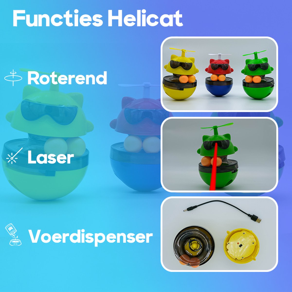 Helicat- Kattenspeelgoed - intelligentie - Kattenspeeltjes ...