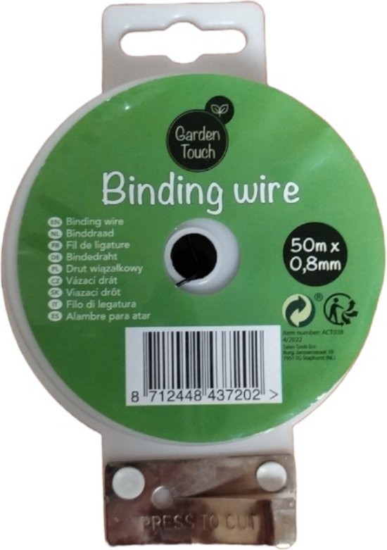 Binddraad - Zwart - Metaal - 50 meter x 0,8 mm | bol