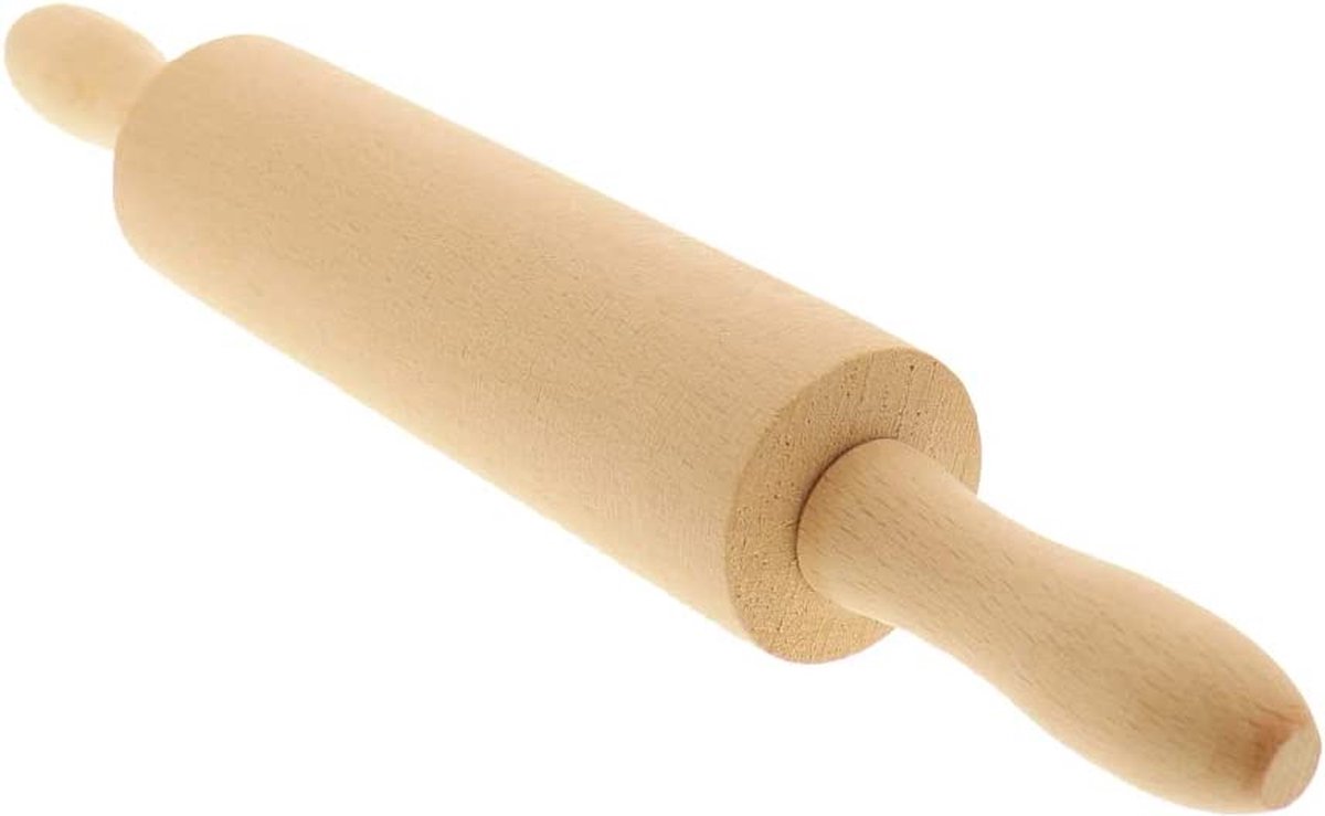 Deegroller hout – houten deegroller - rolhout | bol.com