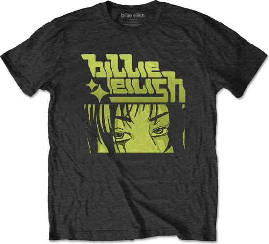 Billie Eilish - Anime Logo Heren T-shirt - S - Zwart | bol