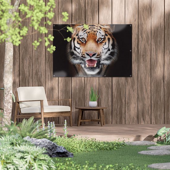 Gards Tuinposter Tijgerkop - Tijger - 120x80 cm - Tuindoek - Tuindecoratie -... | bol