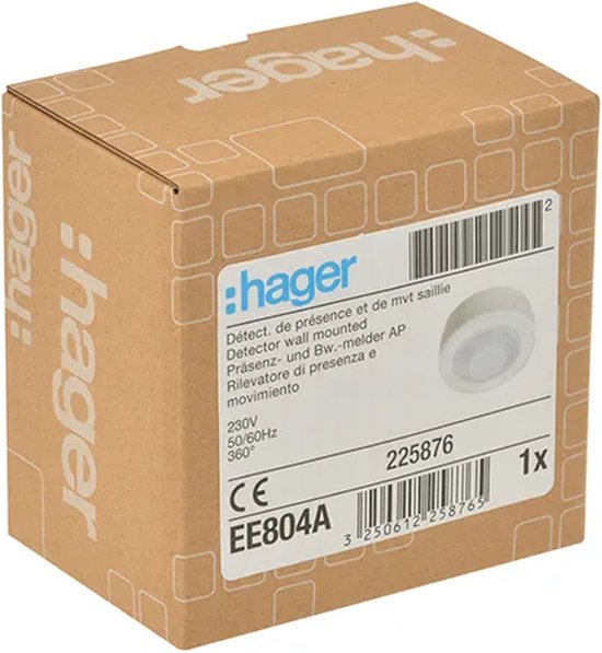 Hager Bewegingsmelder - opbouw - PIR 360GR - EE804A - Wit | bol