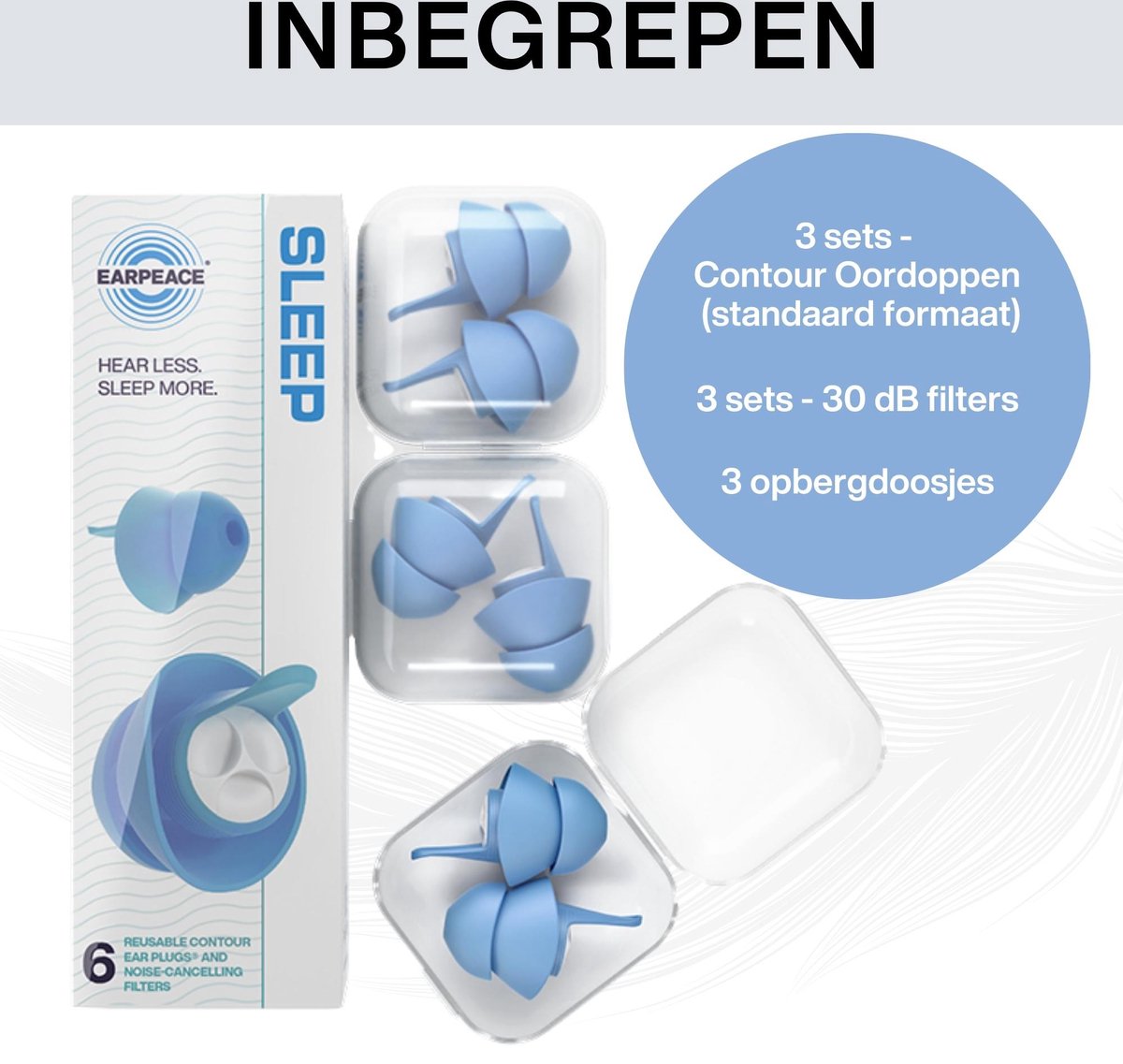 EarPeace Sleep Oordopjes Slapen Standaard - Comfortabele Sleep Plugs ...