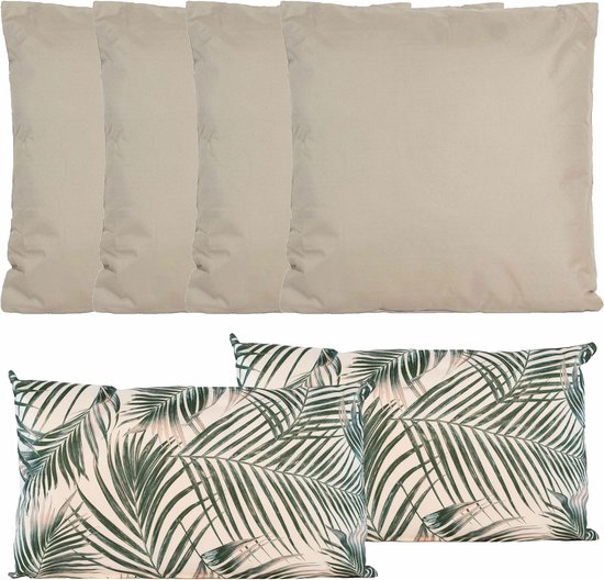 Anna Collection Bank/tuin kussens set - binnen/buiten - 6x stuks ...