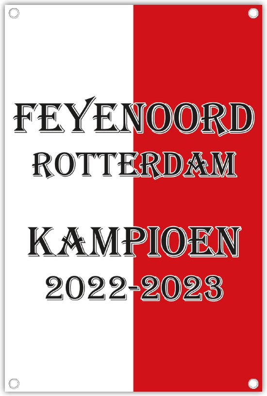 Tuinposter Feyenoord kampioen 2022-2023 70x100 cm - Poster Feyenoord ...