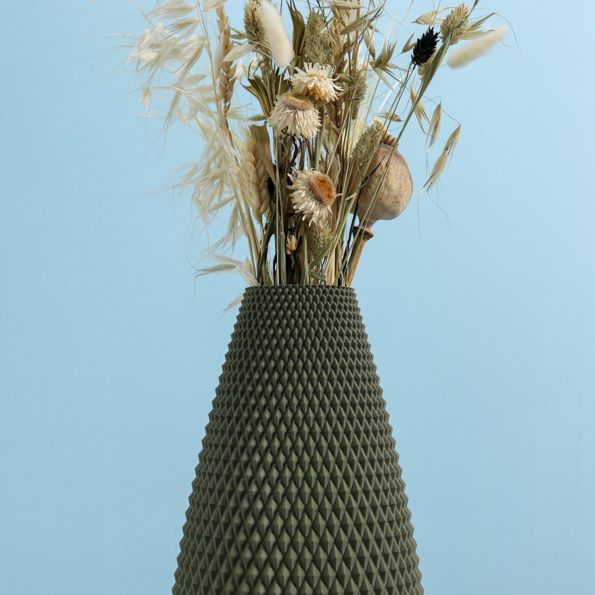 Slimprint Flux Vase, Vert, Vase pour Fleurs séchées, 47 cm de Haut ...