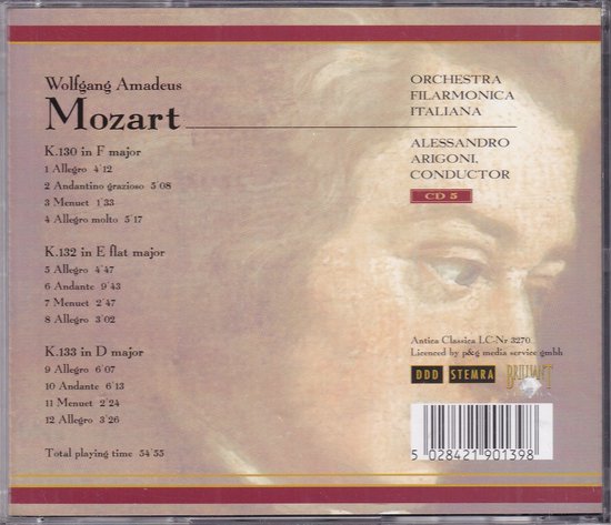 Werken van Wolfgang Amadeus Mozart 5 - Orchestra Filarmonia Italiana o.l.v. Alessandro... | bol