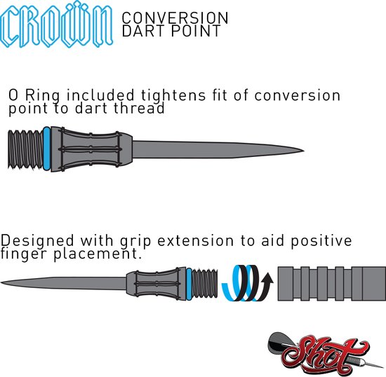 Shot Crown Conversion Points Black - Darts | bol
