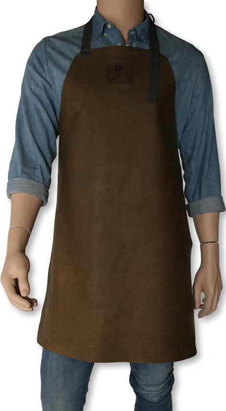 The Pearsons Thomas' Leren Barbeque Schort - BBQ - Donker Groen | bol