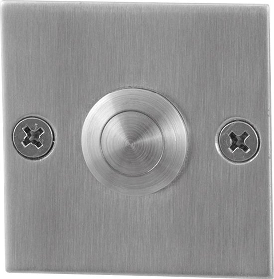Huisbel vierkant 50x50x2 mm RVS geborsteld | bol
