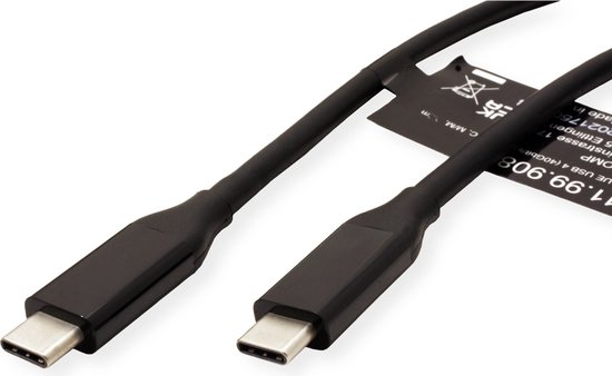 VALUE USB4 Gen 3 kabel, met PD (Power Delivery) 20V5A, Emark, C-C, M/M ...