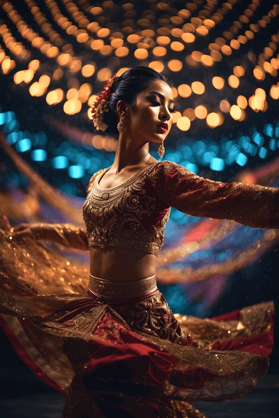 Aziatische Dans Poster | Oriental Poster | Sfeerposter | 61x91cm ...