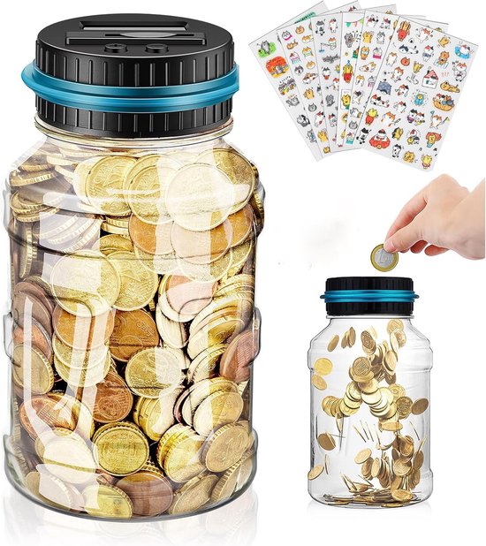 Digitale Spaarpot - Met muntenteller - Elektrische spaarpot - Transparant - Spaarpot... | bol