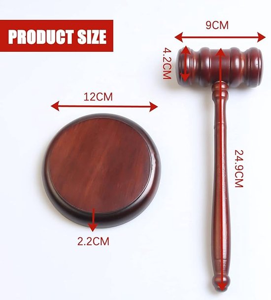 Rechter Hamer Met Blok ‎26 x 15.9 x 5.5 cm | bol