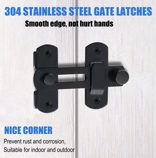 Schuifdeuren deurslot, roestvrij stalen poortvergrendeling Flip Slide ...