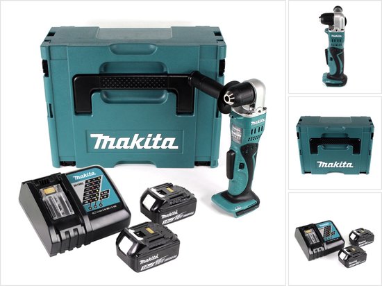 Makita BDA351RFJ 18V Li-Ion accu haakse boor-/schroefmachine set (2x 3.0Ah accu) in Mbox | bol