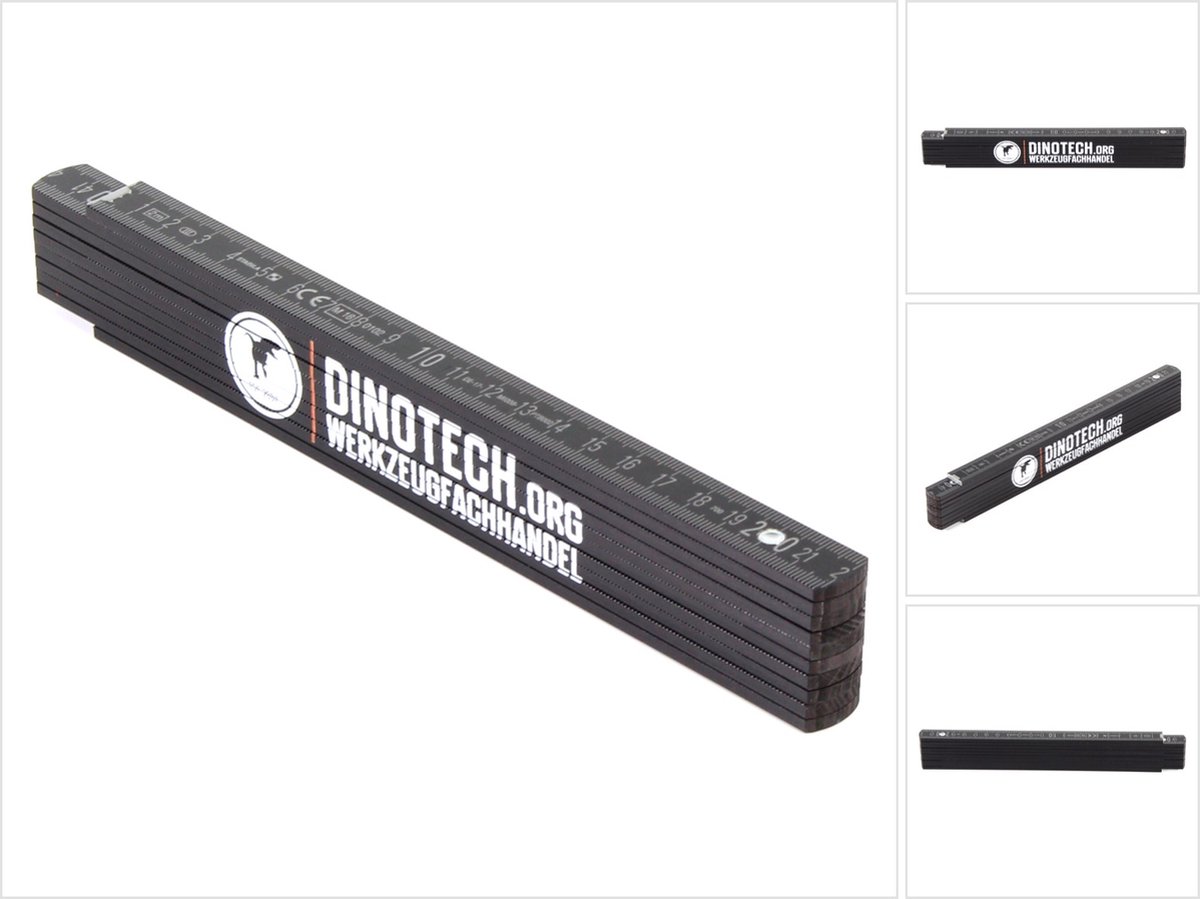 Stabila Dinotech Règle Pliante Règle Pliante Règle de Compteur Zwart 2m Précision... | bol