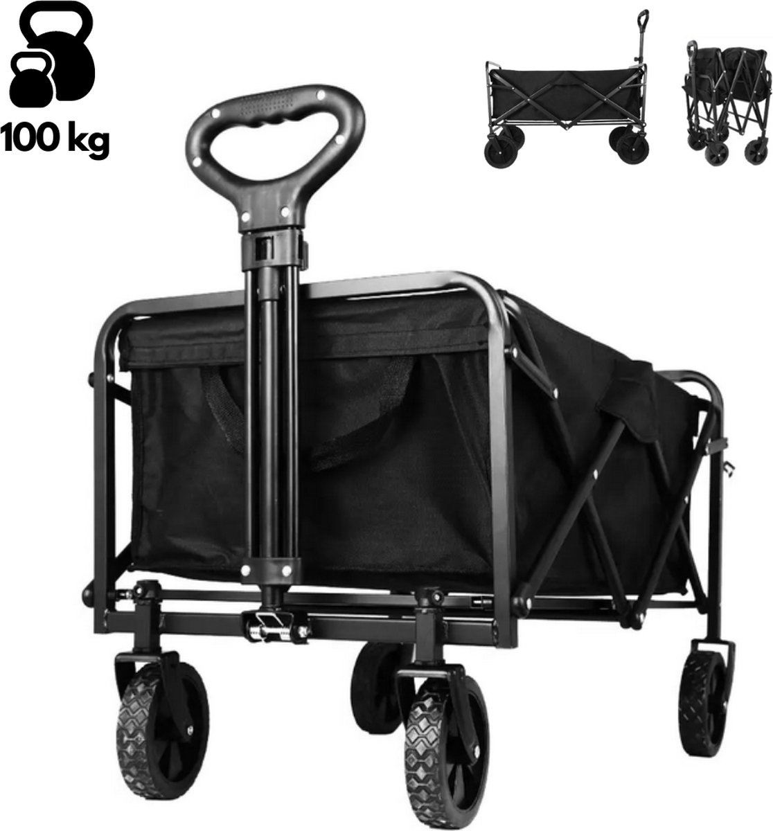 Goldcave Bolderkar - Opvouwbaar - Sterk Frame - 100 KG Draagkracht ...